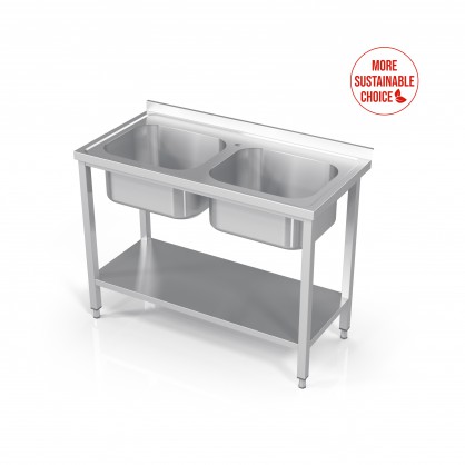 Table With 2 Sinks and Frame (deepened surface)