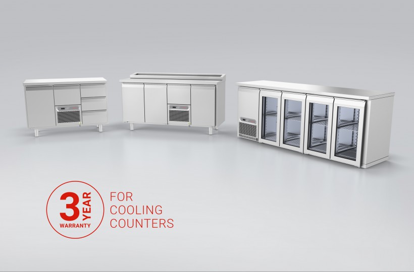 3-year warranty for all Novameta Cooling Counters