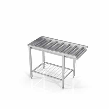 Table de laverie à rouleaux longs avec étagère grille