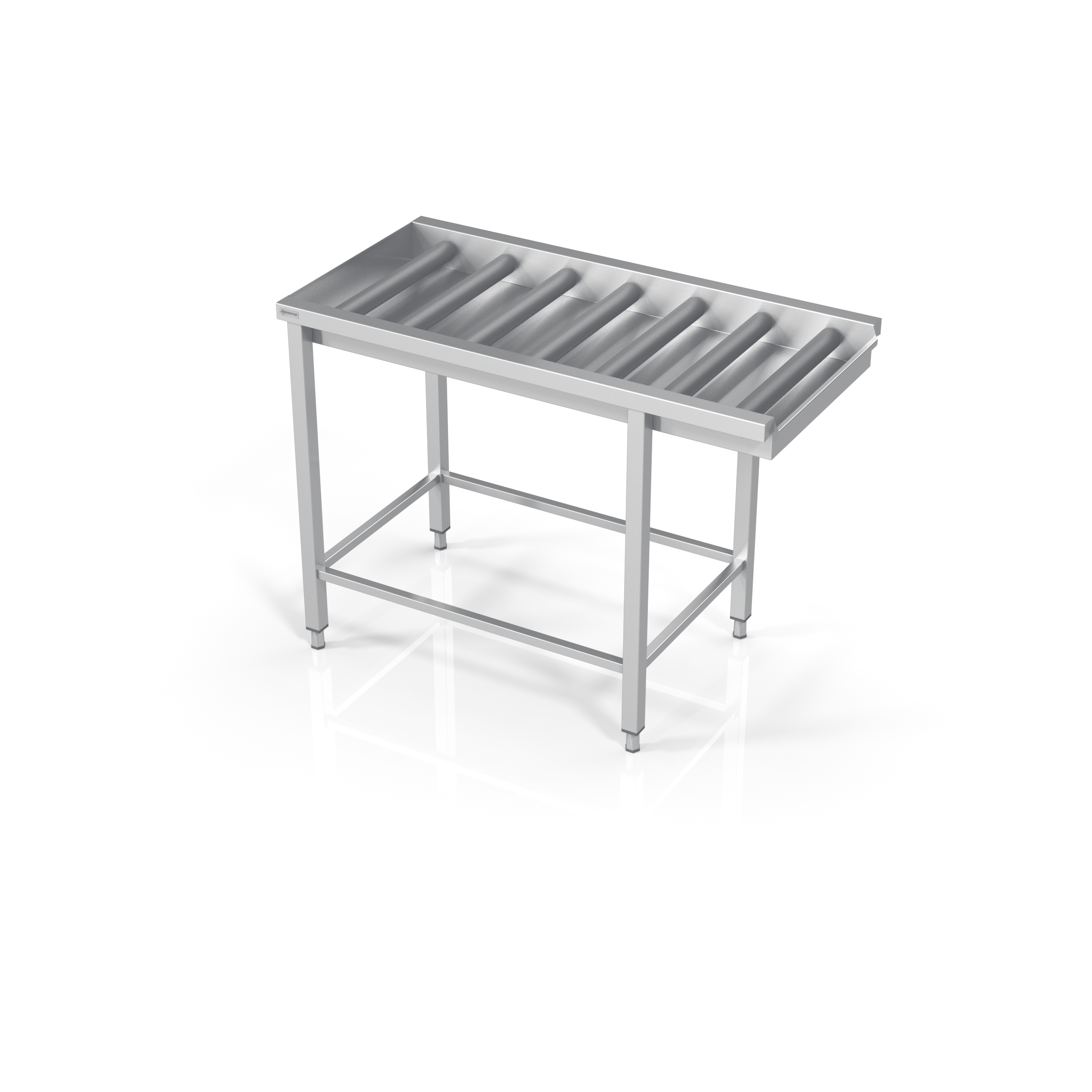 Table to Dishwasher With Long Rolls and Frame for Modular Shelves