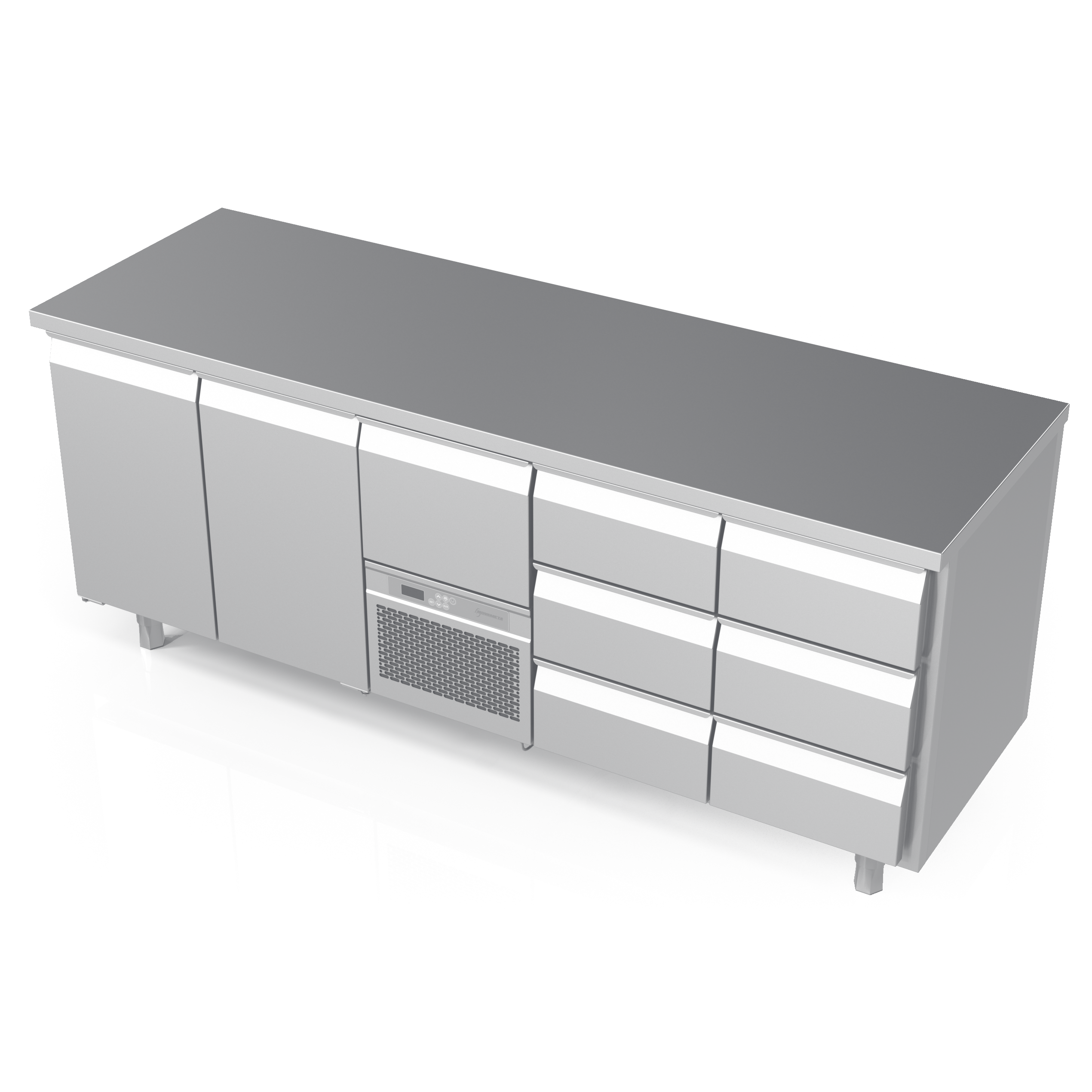 Cooling Counter with 7 Drawers and 2 Doors